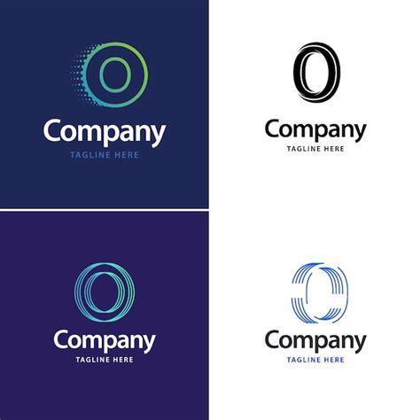 Letter O 빅 로고 팩 디자인 귀하의 비즈니스를 위한 크리에이티브 모던 로고 디자인 무료 벡터