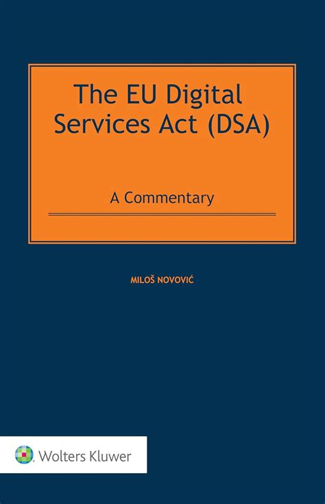 Amazon The Eu Digital Services Act Dsa A Commentary Novovic Milos Law