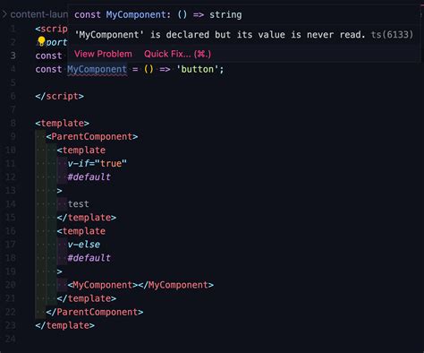 TS Doesn T Recognize Usage When Inside A Template Slot With A V If Issue Vuejs