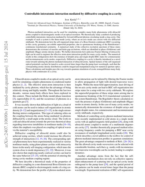 Pdf Controllable Interatomic Interaction Mediated By Diffractive