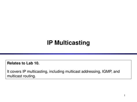 ppt ip multicasting powerpoint presentation free download id 435799