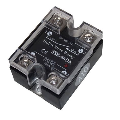 Solid state relay SSR-60DA, 60A 3-32V DC to AC | ATO.com