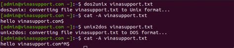 Convert định Dạng File Dos Tới Unix Trên Linux Vinasupport