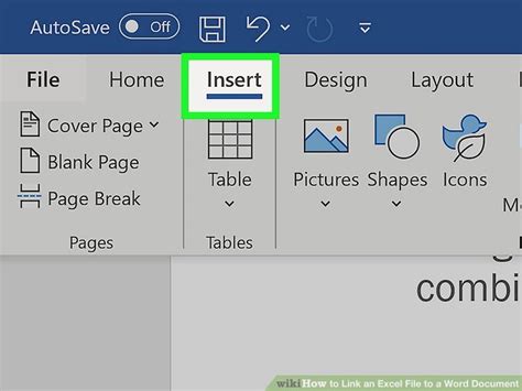 How To Link An Excel File To A Word Document Steps