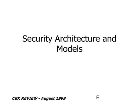 Ppt Security Architecture And Models Powerpoint Presentation Free
