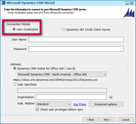 Set Up Riva User Credentials Based Dynamics Crm Connection Riva Engine Knowledgebase