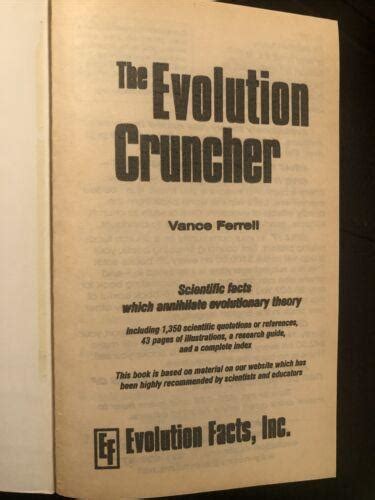 The Evolution Cruncher Scientific Facts Which Annihilate Evolutionary