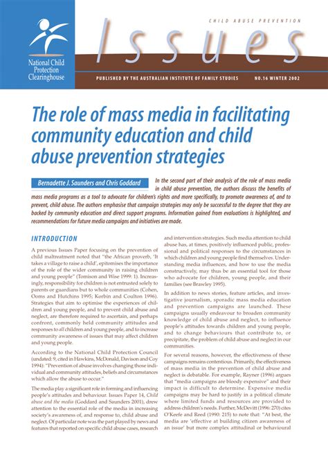 Pdf The Role Of Mass Media In Facilitating Community Education And