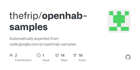 Github Thefripopenhab Samplespopenhab Samples