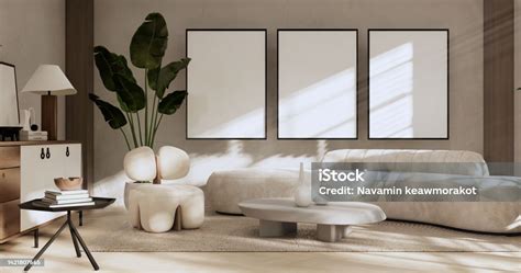 소파와 장식 일본어 현대 방 인테리어 와비사비 스타일3d 렌더링 0명에 대한 스톡 사진 및 기타 이미지 0명 3차원 형태 가구 Istock