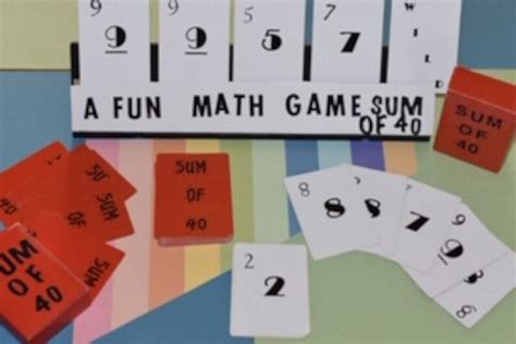 Sum Of 40 Mathematic Card Game