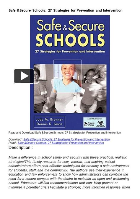 Ppt Full Pdf Safe And Secure Schools 27 Strategies For Prevention And