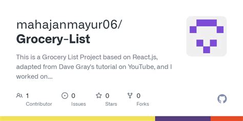 GitHub Mahajanmayur Grocery List This Is A Grocery List Project Based On React Js Adapted