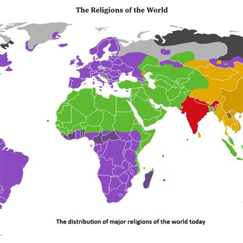 Religions Map Of The World Map