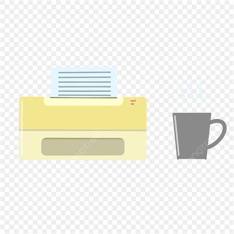 프린터 일러스트 사무 용품 노란색 노란색 프린터 사무용 Png 일러스트 및 Psd 이미지 무료 다운로드 Pngtree