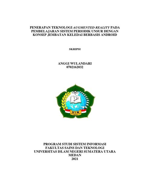 Penerapan Teknologi Augmented Reality Pada Pembelajaran Sistem Periodik Unsur Dengan Konsep