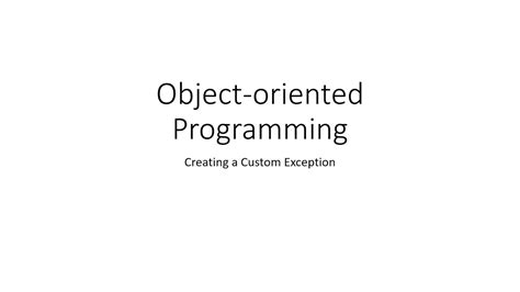 Creating A Custom Exception In Java Youtube