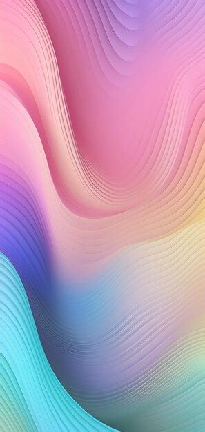 Premium Ai Image Abstract Pastel Rainbow Wavy Background With Smooth Gradient Generative Ai