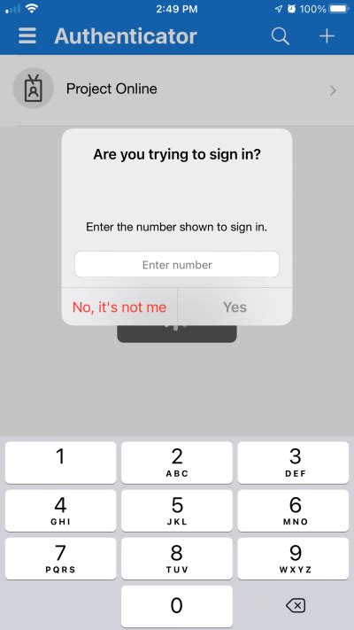 Project Online Multi Factor Authentication Mfa