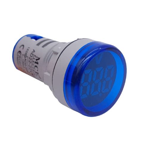 Volt Indicator 3 Digit 20 500vac Blue 22mm For Sale Online