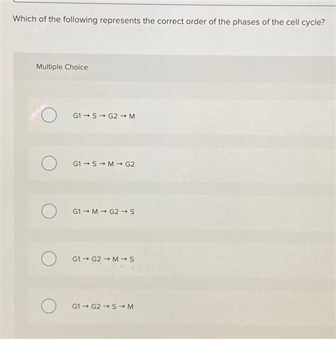 Solved Which of the following represents the correct order | Chegg.com