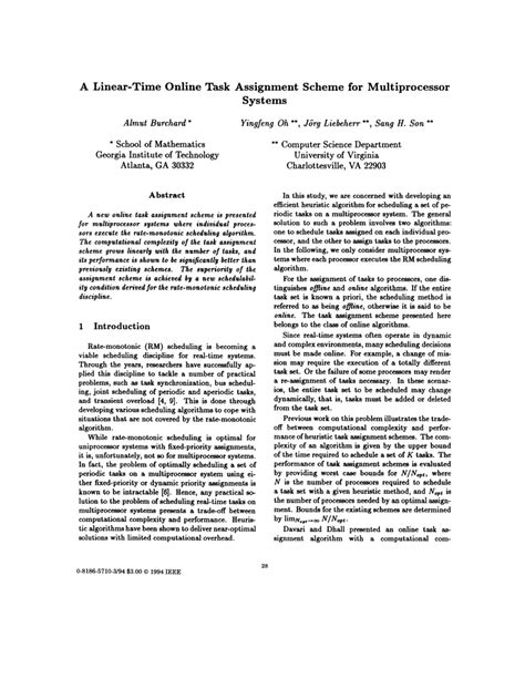 Pdf New Strategies For Assigning Real Time Tasks To Multiprocessor