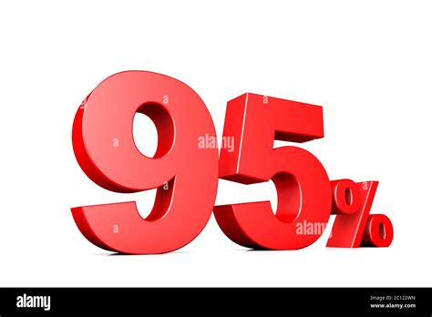 3d illustration business number 95 percent Stock Photo - Alamy