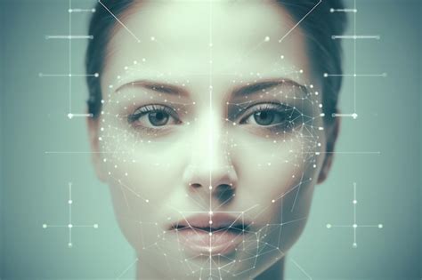 Premium Ai Image Innovation And Technology Woman Face Is Scanned For