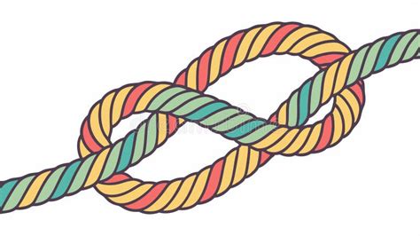 Nautical Rope Knot Symbolizing Connection Strength Or Challenge Vector Design Generative Ai