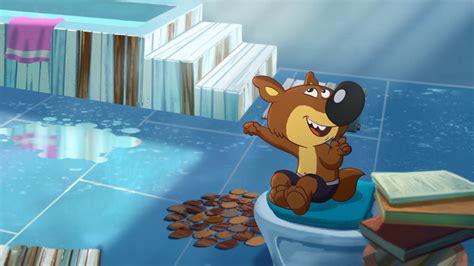 Shirtless Drawn Cartoon Boys And Men Mini Wolf In Bathing Suit