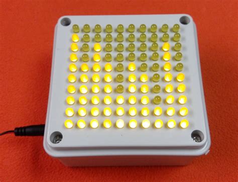 AMARILLO LED MATRIX Display Cube Box Luz Led Caja De Luz Caja De Luz Disco Luz Matriz Led
