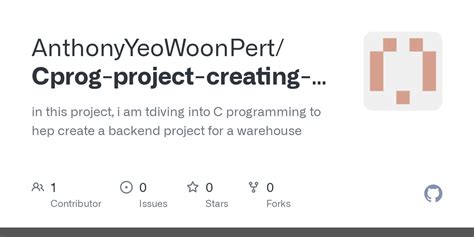 Github Anthonyyeowoonpertcprog Project Creating System For Warehouse