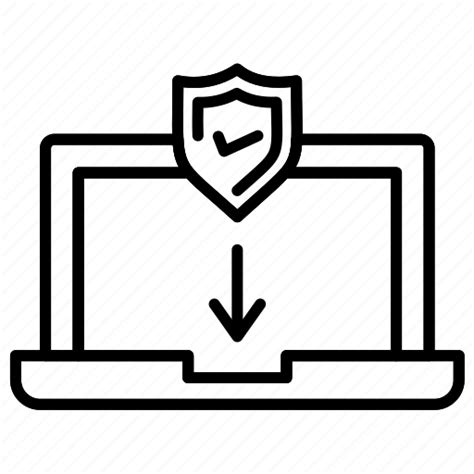 Computer Laptop Protected Protection Icon Download On Iconfinder
