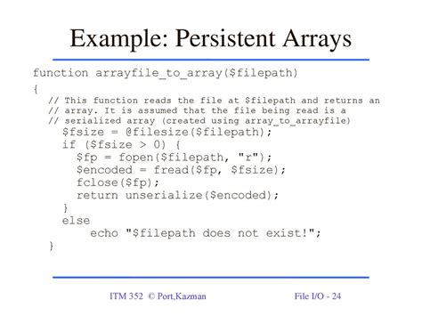 File Io In Php Persistent Data Ppt Download