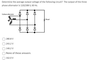 Solved Determine The Average Output Voltage Of The Following