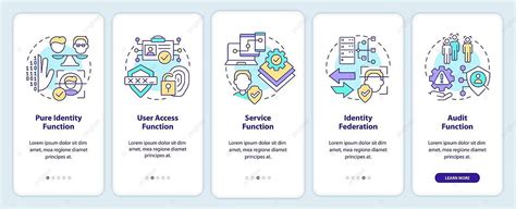 Functions Onboarding Mobile App Screen Identity Screen Form Vector