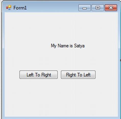 Marquee A Text In C Net Window Form Application