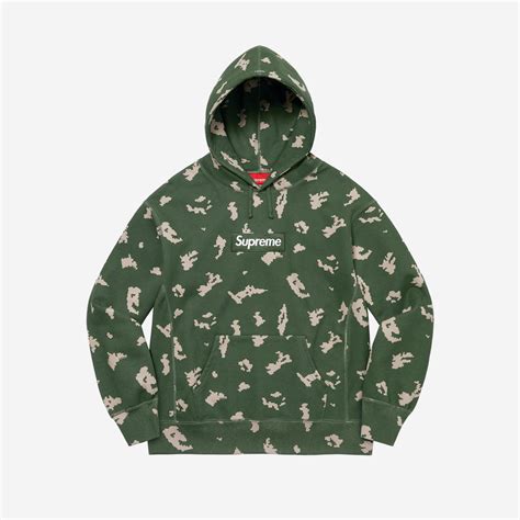 슈프림 박스로고 후드 스웨트셔츠 올리브 러시안 카모 21fw Supreme Kream