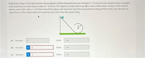 Solved Rolling Into A Loop In The Figure Below Three