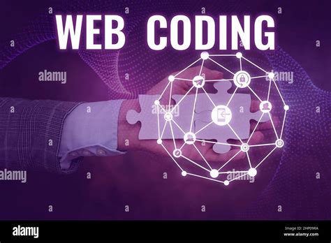 Sign Displaying Web Coding Internet Concept Work Involved In Developing A Web Site For The
