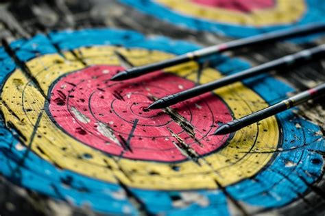 Archery Arrows Close Up Generative Ai Premium Ai Generated Image