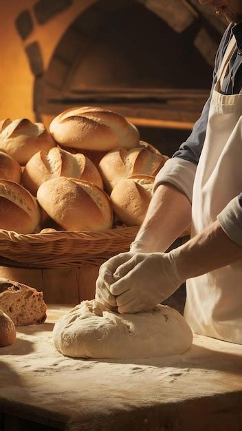 Bread Preparation Premium Ai Generated Image