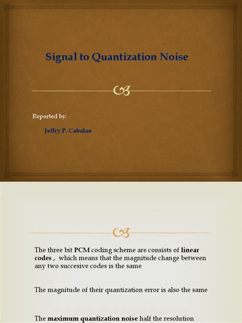 Signal To Quantization Noise Reported By Pdf