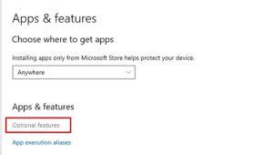 How To Add Or Remove Optional Features In Windows