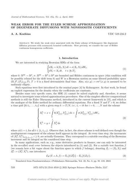 Weak Error For The Euler Scheme Approximation Of Degenerate Diffusions With Nonsmooth Coefficients