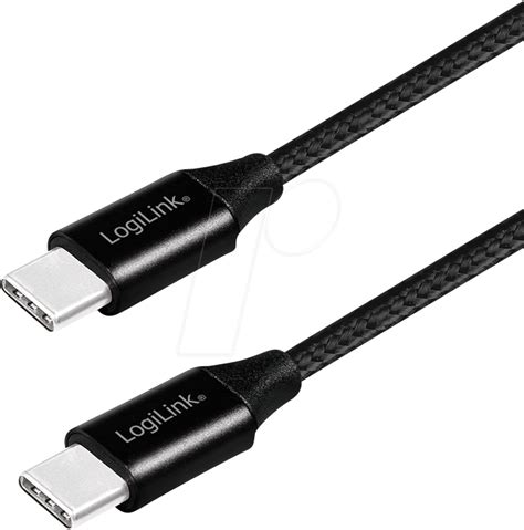 Logilink Cu Sync And Charging Cable Usb C C M Cotton Black At Reichelt Elektronik