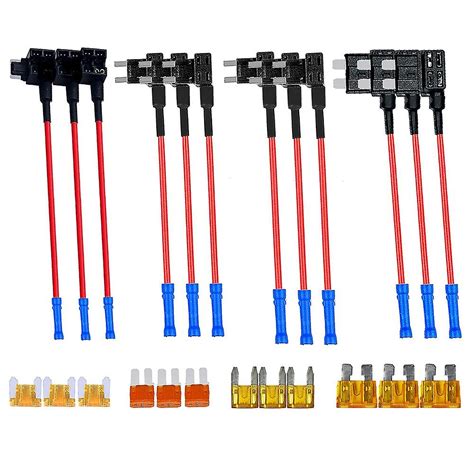 4 Types 12v Add A Circuit Adapter And Fuse Kit Fuse Tap Fuse Holder With Micro2 Mini Ats Low
