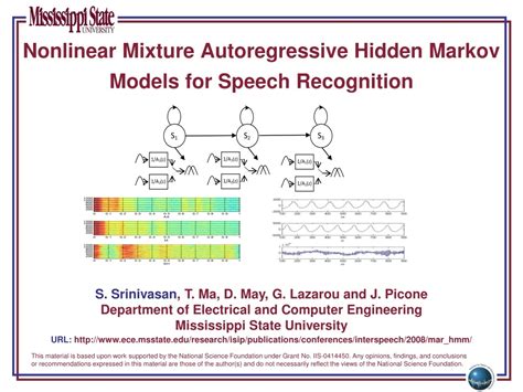 ppt nonlinear mixture autoregressive hidden markov models for speech