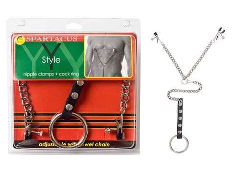 Y Style Adjustable Broad Tip Clamps With Cock Ring