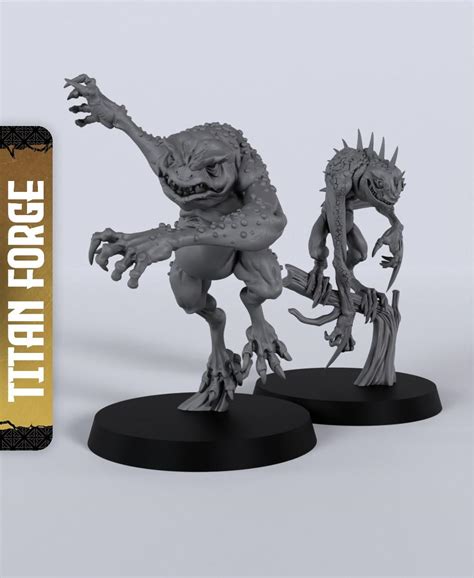 Slaad Warriors With Free Dragon 5e Dnd Inspired For Rpg And Wargamers 3d Model By Titan
